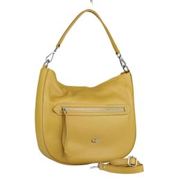 Damen Schultertasche "Marigold", Collezione Alessandro, gelb, Leder, Taschen, aus italienischem Leder