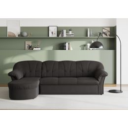 Ecksofa DOMO collection, B:238cm H:82cm T:141cm, braun, 92% Polyester, 8% Nylon, Wohnzimmer, Sofas, "Pegnitz, elegante R&uuml;ckensteppung, kompakte