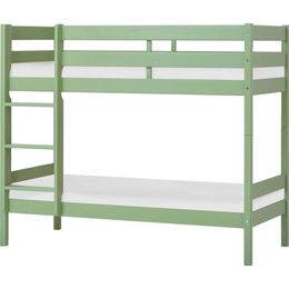 Etagenbett Hoppekids, B:81cm H:140cm L:166cm, gr&uuml;n, Kinderzimmer, Etagenbetten, "ECO Comfort Kinderbett 90x200 oder 70x160 aus Massivholz in 4