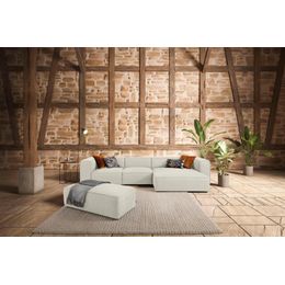 Ecksofa W.Schillig, B:341cm H:66cm T:164cm, wei&szlig;, ROHLEDER Jacquard-Flachgewebe Q2 O10 (60% Polyacryl, 40% Polyester), Wohnzimmer, Sofas,