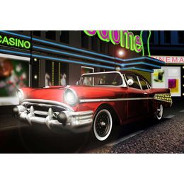 papermoon Fototapete "Oldtimer", B/L: 4m x 2,6m, Bahnen: 8 Stk., bunt, Schlafzimmer, Tapeten