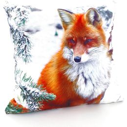 Weckbrodt-Gardinen Dekokissen WECKBRODT, B:40cm L:40cm, bunt, Polyester, Dekokissen_Sitzkissen_Kissenh&uuml;llen, "Fuchs", Kissenh&uuml;lle ohne F&uuml;llung, 1 St&uuml;ck