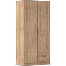Kleiderschrank Rauch, B:91cm H:197cm T:54cmeiche sonoma, Holzwerkstoff, Kinderzimmer, Schr&auml;nke, "Dreht&uuml;renschrank Schrank Garderobe Ankleide