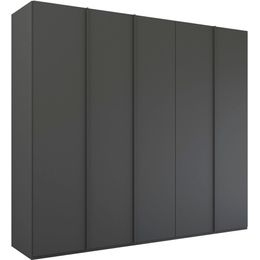 Dreht&uuml;renschrank Rauch, B:251cm H:235cm T:63cm, grau, Holzwerkstoff, Schr&auml;nke, "Kleiderschrank Schrank Garderobe W&auml;scheschrank SKAT MERIDIAN", mit