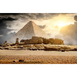 papermoon Fototapete "Pyramide", B/L: 3,5m x 2,6m, Bahnen: 7 Stk., bunt, Schlafzimmer, Tapeten