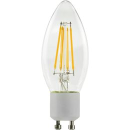 Segula LED-Leuchtmittel "LED Kerze - GU10", L:95cm &Oslash;:3,5cm, transparent, Leuchtmittel, LED Kerze - GU10, 2200K, klar, 3W, CRI 90, dimmbar