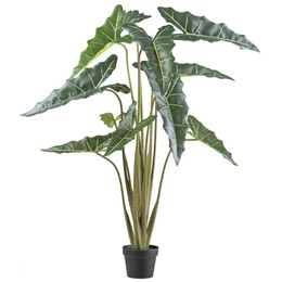 Kunstpflanze Creativ green, H:130cm, gr&uuml;n, Kunststoff, Kunstpflanzen, "Alocasia zebrina sarian", mit gestreiftem Stamm