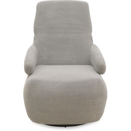 Sessel DOMO collection, B:68cm H:67cm T:88cm, grau, 100% Polyester, Wohnzimmer, Sessel, "700015 mit R&uuml;ckenverstellung und Drehfunktion", wahlweise
