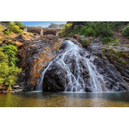 papermoon Fototapete "Wasserfall", B/L: 3,5m x 2,6m, Bahnen: 7 Stk., bunt, Schlafzimmer, Tapeten
