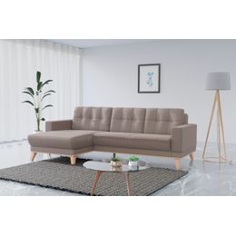 Sit & More Ecksofa SIT & MORE, B:279cm H:90cm T:167cm, grau, 100% PES, Wohnzimmer, Sofas, "Lavida L-Form", wahlweise mit Kippfunktion und Bettkasten