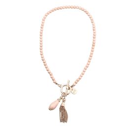 Damen Kette mit Anh&auml;nger "Toscana", rosa, Basic, Collezione Alessandro, Glas, Halsketten, aus echten Glasperlen