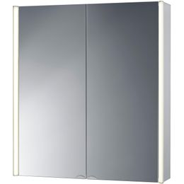 Spiegelschrank Jokey, B:67cm H:73,5cm T:16cm, grau, Aluminium, Badezimmer, Schr&auml;nke, "CantALU", alu, 67 cm Breite