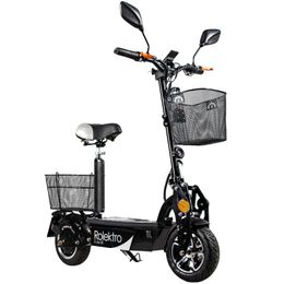 Rolektro E-Mofaroller "E-Joy 20, Schwarz, 36V-12AH Blei-Gel Akku, 500 Watt", 20 km/h, schwarz, Elektromotorroller, bis zu 30 km Reichweite