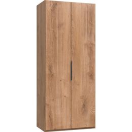 Kleiderschrank wimex, B:100cm H:236cm T:58cm, braun, Schlafzimmer, Schr&auml;nke, "Level by fresh to go", ohne Schubladen