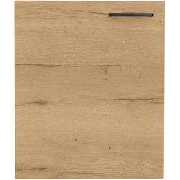 Nobilia Frontblende ""Structura", Ausrichtung w&auml;hlbar", B/H/T: 60cm x 72cm x 1,9cm, T&uuml;ranschlag links, braun, M&ouml;belblenden, f&uuml;r integrierte