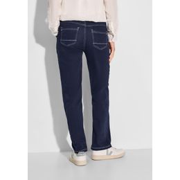 Cecil Damen Loose-fit-Jeans, blau, Gr. 36, unifarben, Jeans, 97% Baumwolle, 3% Elasthan, Jeans, mit Stretchanteil