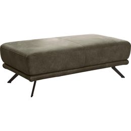 Hocker DIE PLANBAR, B:133cm H:45cm T:72cm, gr&uuml;n, Wohnzimmer, Hocker, "PN-EM22041", hochwertige Kaltschaumpolsterung, stylische Metallf&uuml;&szlig;e