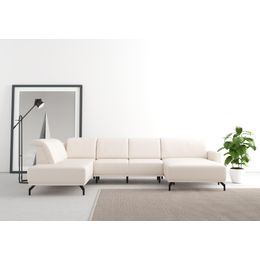 Sit & More Wohnlandschaft SIT & MORE, B:337cm H:84cm T:205cm, beige, Sofas, "Bailando U-Form", wahlweise mit Kopfteilverstellung und Vorziehsitz, motorisch