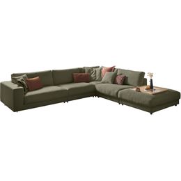 Ecksofa 3C CANDY, B:365cm H:86cm T:322cm, gr&uuml;n, 100% Polyester, Wohnzimmer, Sofas, "Enisa II, bequem und komfortabel, gro&szlig;es Familiensofa, L-Form",