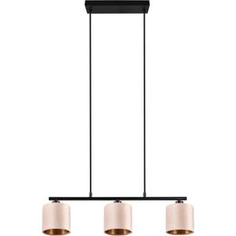 OTTO HOME Pendelleuchte "Jerrett, H&auml;ngeleuchte 3-flammig mit Samtschirm beige / innen gold IP20", 3, &Oslash; 12cm H: 150cm, 1 Stk., beige, Esszimmer,