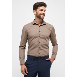 Eterna Herren Langarmhemd "SUPER SLIM"walnut, Gr. 39, Popeline, 100% cotton, Hemden
