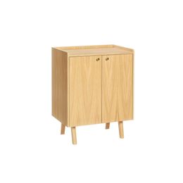 Kommode WOODMAN, B:75cm H:95cm T:45cm, braun, FSC-zertifizierter Holzwerkstoff, Furnier, Wohnzimmer, Sideboards, "Nice", Breite 75 cm, 2-t&uuml;rig, mit