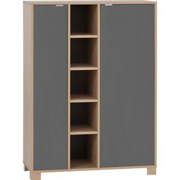 Midischrank Schildmeyer, B:89,6cm H:122,4cm T:39cm, grau, FSC-zertifizierter Holzwerkstoff, Schr&auml;nke, "Anouk", Solide Verarbeitung - Dieses Produkt