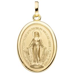 Jobo Damen Kettenanh&auml;nger "Anh&auml;nger Milagrosa oval", Gelbgold 333, gold, Gelbgold 333, Schmuckanh&auml;nger, 333 Gold
