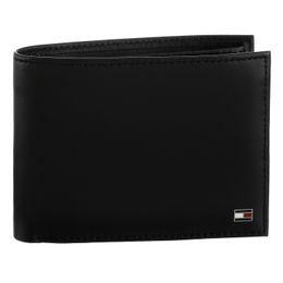 Tommy Hilfiger Herren Geldb&ouml;rse "ETON CC AND COIN POCKET", schwarz, Leder, gepflegt, unifarben, Basic, Kleinlederwaren, in schlichter Optik