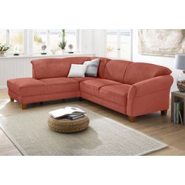Ecksofa Home Affaire, B:257cm H:84cm T:212cm, orange, Struktur (100% Polypropylen);Luxus-Microfaser ALTARA NUBUCK (100% Polyester);90% Polyester/10%