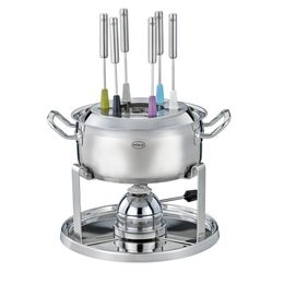 R&ouml;sle R&Ouml;SLE Fondue "Fondue-Set mit Gasbrenner", B:39cm H:15cm T:27,5cmsilberfarben, Fondues, f&uuml;r 6 Personen