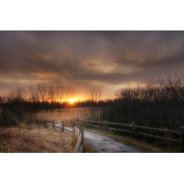 papermoon Fototapete "Landschaft", B/L: 4,5m x 2,8m, Bahnen: 9 Stk., bunt, Schlafzimmer, Tapeten