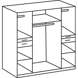 Kleiderschrank wimex, B:180cm, wei&szlig;, Schlafzimmer, Schr&auml;nke, "Koblenz", mit Accessoire-Schubk&auml;sten