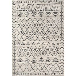 Teppich Sanat, B:80cm H:10mm L:200cmcreme, Kunstfaser, Wohnzimmer, Teppiche, "Boho 8200 , auch als L&auml;ufer und in Rund", Kurzflor, robust, Boho,