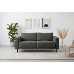 2,5-Sitzer Home Affaire "Sveeva, Kompaktsofa, B.183 cm, schwarze Metallf&uuml;&szlig;e", anthrazit, B:183cm H:78cm T:90cm, 100% PES, Sofas, langlebiger Webstoff, mit Wellenunterfederung, viele Farben