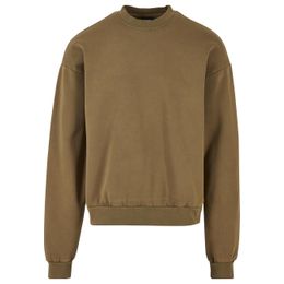 Urban Classics Herren Sweater "Urban Classics Herren Acid Washed Crew"summerolive, Gr. 5XL, unifarben, 70% Baumwolle, 30% Polyester, Sweatshirts
