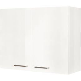 H&auml;ngeschrank Nobilia, B:90cm H:72cm T:37,2cm, wei&szlig;, K&uuml;che, Schr&auml;nke, ""Flash", vormontiert, mit zwei Einlegeb&ouml;den", Breite 90 cm