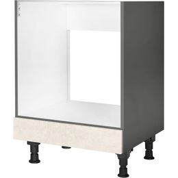 Herdumbauschrank Nobilia, B:60cm H:87cm T:58,3cm, wei&szlig;, Schr&auml;nke, ""Riva", vormontiert, mit h&ouml;henverstellbaren Sockelf&uuml;&szlig;en", mit Backofenschublade,