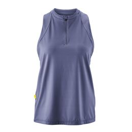 Gonso Damen Radtrikot "Adventure Jersey Sleeveless W", blau, Gr. 46, 88% Polyester (recycelt), 12% Elasthan, Trikots, Leicht, schnell trocknend,
