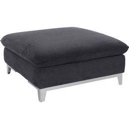 Hocker COTTA, B:98cm H:46cm T:98cm, schwarz, Struktur (100% Polyester );Chenille (90% Polyester; 10% Polyamid ), Wohnzimmer, Hocker, "Teresa"
