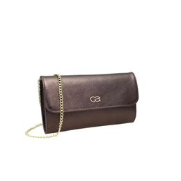 Damen Clutch "Eleganz", Collezione Alessandro, braun, Leder, Taschen, aus Leder, mit separaten F&auml;chern