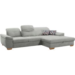 Ecksofa Alina, B:297cm H:91cm T:199cm, grau, Struktur fein XBO (90% Polyester, 10% Polyamide);Chenille GCP (100% Polyester), Wohnzimmer, Sofas,
