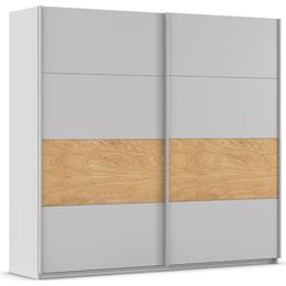Schwebet&uuml;renschrank Rauch, B:226cm H:210cm T:62cm, grau, Holzwerkstoff, Schr&auml;nke, "Kleiderschrank Schrank Garderobe Schlafzimmerschrank MALVA",
