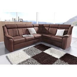 Sit & More Ecksofa SIT & MORE, B:261cm H:98cm T:211cm, braun, Altara Nubuck, Luxus-Microfaser (100% Polyester;PRIMABELLE-Microfaser, Luxus-Microfaser (100%