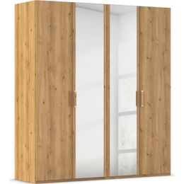 Dreht&uuml;renschrank Rauch, B:201cm H:223cm T:61cm, braun, Holzwerkstoff, Schr&auml;nke, "Kleiderschrank Schrank Garderobe Schlafzimmerschrank EVELYN", in
