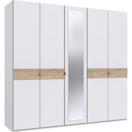 Dreht&uuml;renschrank wimex, B:225cm H:208cm T:58cm, wei&szlig;, Spanplatte, Schr&auml;nke, "Budapest", mit Spiegel, wahlweise 180 oder 225cm breit