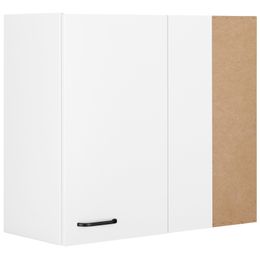 Eckh&auml;ngeschrank Optifit, B:80cm H:70,4cm T:34,9cm, wei&szlig;, Holzwerkstoff, K&uuml;che, Schr&auml;nke, "Elga", mit Soft-Close-Funktion und Metallgriff, Breite 80 cm