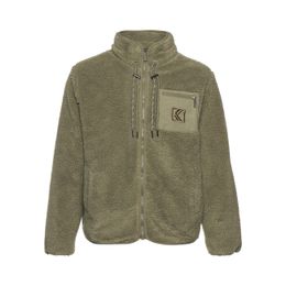 Karl Kani Herren Winterjacke "Karl Kani Herren KM234-007-2 KK OG Teddy Trackjacket"olive, Gr. S, 100% Polyester, Jacken