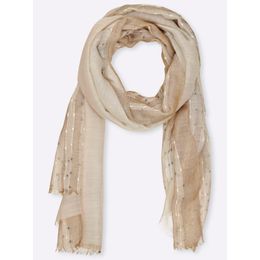 Heine Damen Modeschalsand, gemustert, Polyester, Modet&uuml;cher