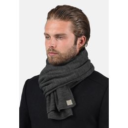 Blend Herren Strickschal "BHScar"charcoal, Basic, unifarben, Kunstfaser, Modet&uuml;cher, Schal mit Logobadge